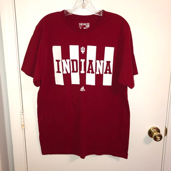 adidas | Shirts | Adidas Unisex Indiana Hoosier Red Tshirt Sz L | Poshmark